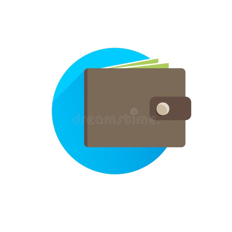 Wallet Long Shadow Icon stock vector. Illustration of graphic - 199091894