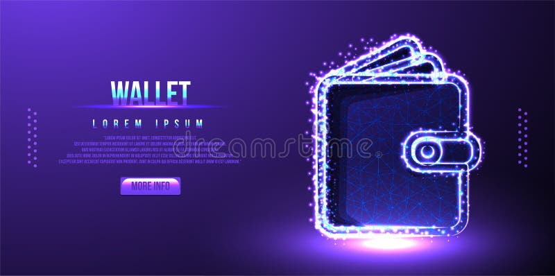Wallet Low Poly Wireframe Vector Illustration Stock Vector ...
