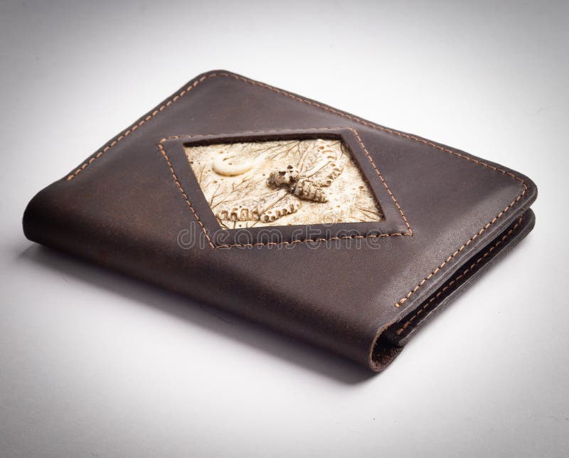 Wallet Made of Genuine Leather Hawk Moth Stock Photo - Image of ...