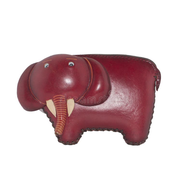 Wallet Made in the Image of an Elephant Made of Leather and Isolated on ...