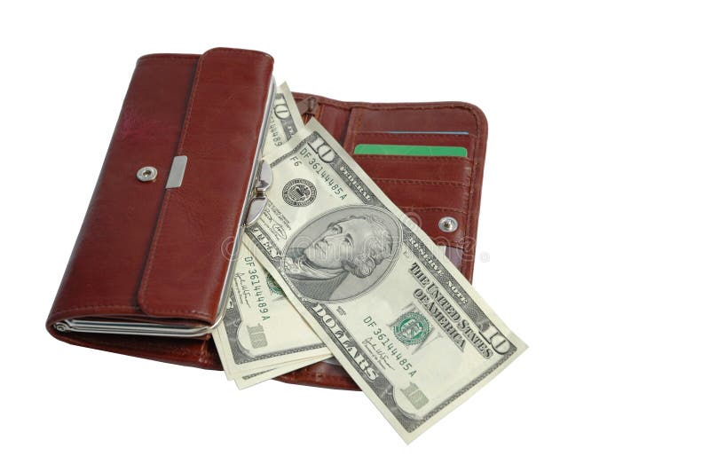 Wallet and money stock photo. Image of roll, money, saving - 130326