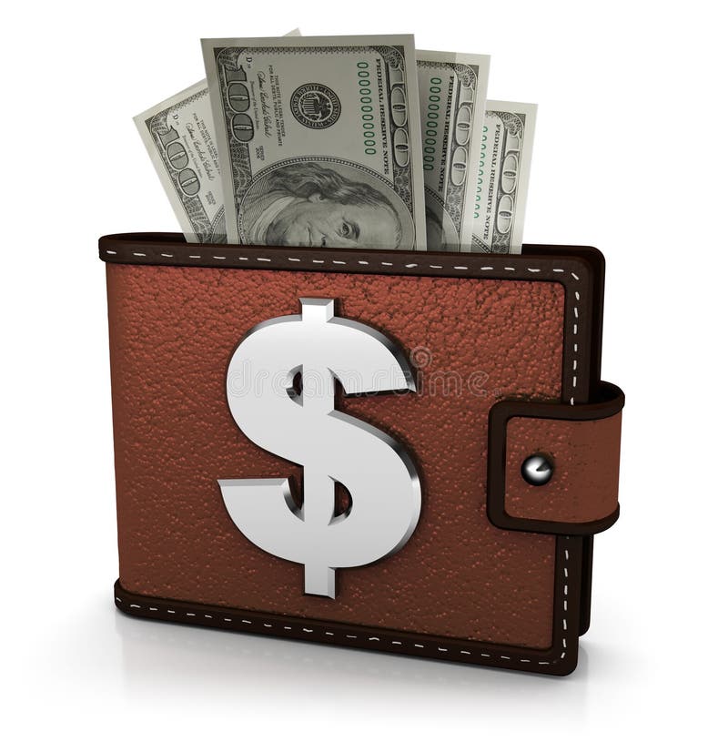 Wallet and money stock vector. Illustration of finance - 1833694