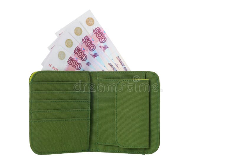 Wallet with Money stock image. Image of bank, wealth, isolation - 5945153