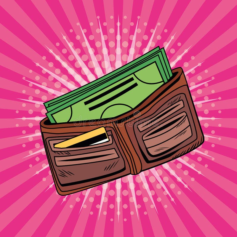 Wallet, Money in Purse Icon. Wallet and Dollar Coins Currency Simple ...