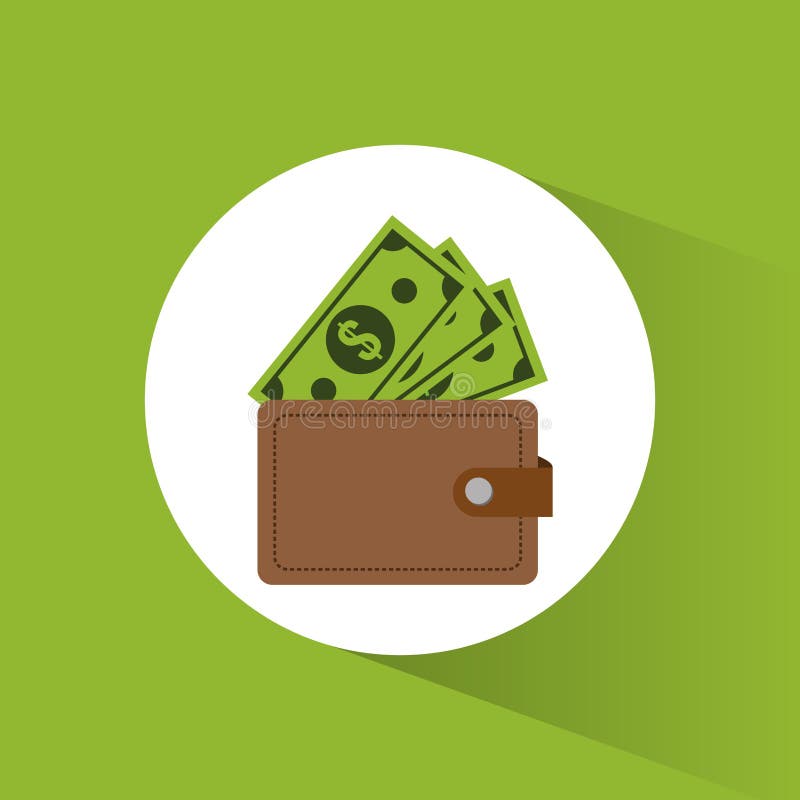 Wallet Money Dollar Travel Icon Stock Illustration - Illustration of ...