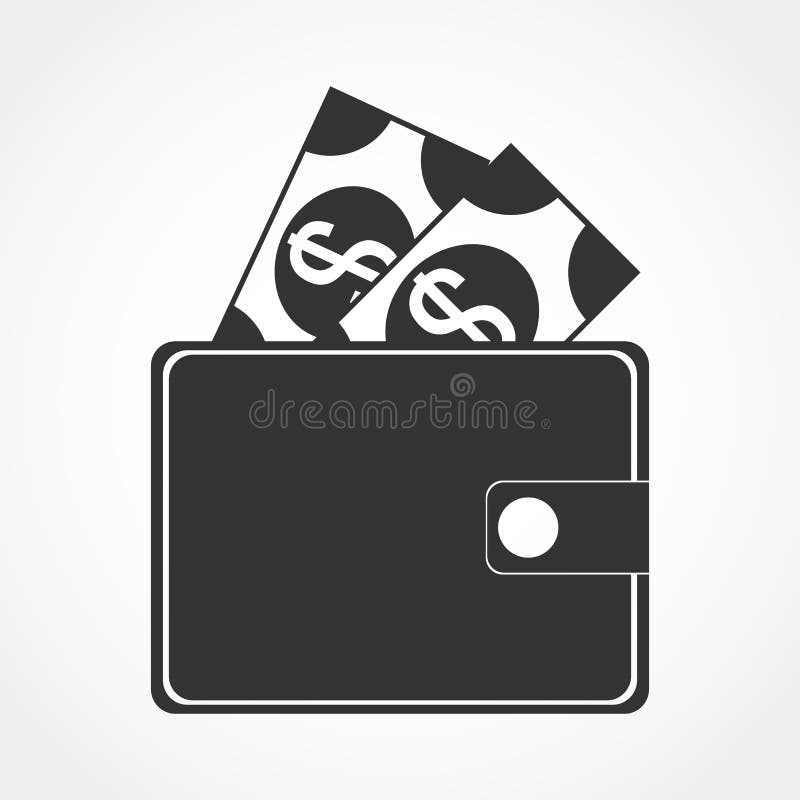 Wallet Money Icon - Vector Illustration Stock Vector - Illustration of ...