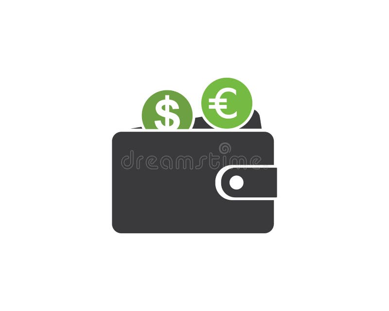 Wallet Money Logo Icon Vector Template Stock Vector - Illustration of ...