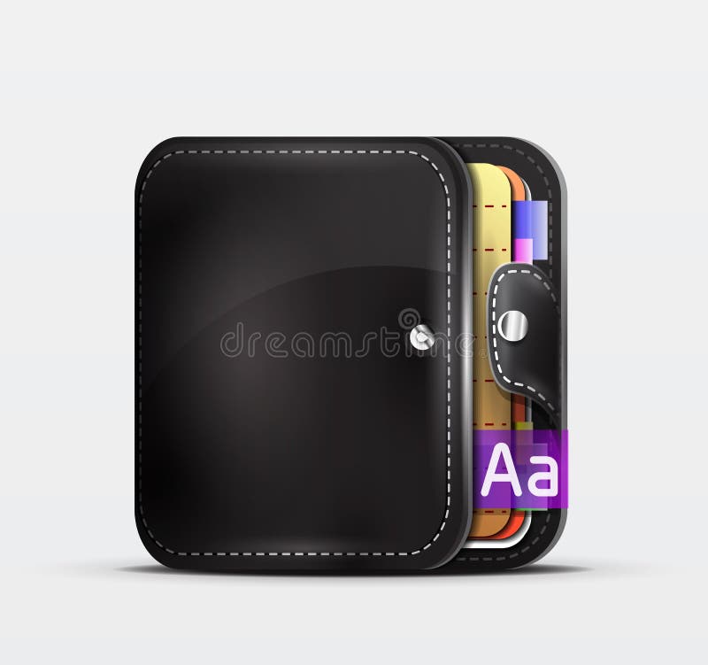 Wallet | Organizer Mobile App Icon Stock Vector - Illustration of ...