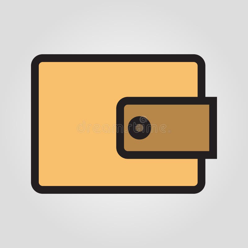 Wallet Payment Icon in Trendy Flat Style Isolated on Grey Background ...