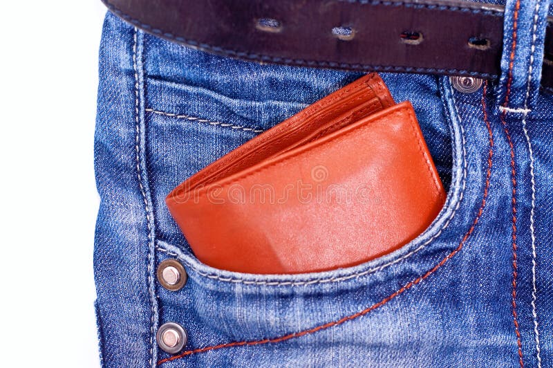 Wallet in back pocket stock image. Image of view, pocket - 5927307