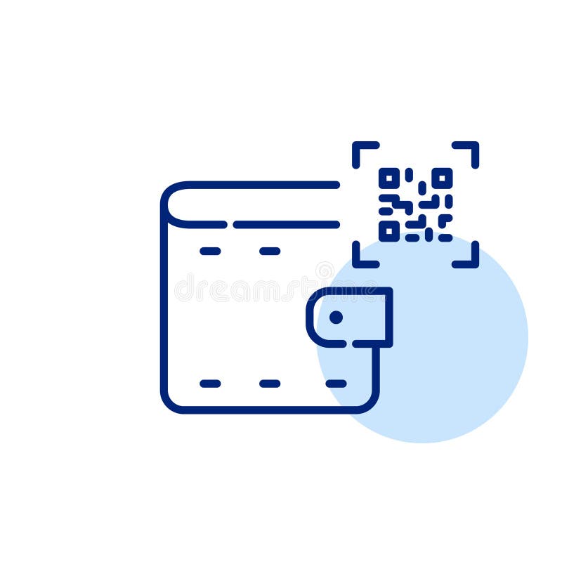 Wallet and Qr Code. Modern Contactless Payment Method Stock Vector ...