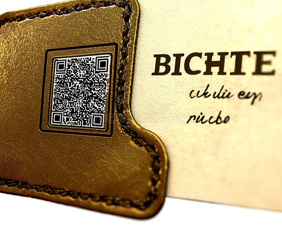 A Wallet with a Qr Code on it Stock Illustration - Illustration of ...