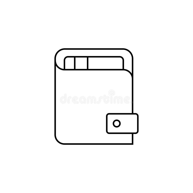 Wallet, Saving, Money Thin Line Icon Vector Illustration Logo Template ...