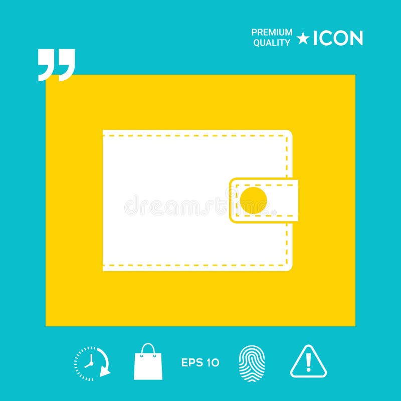 Wallet symbol icon stock vector. Illustration of style - 110716219