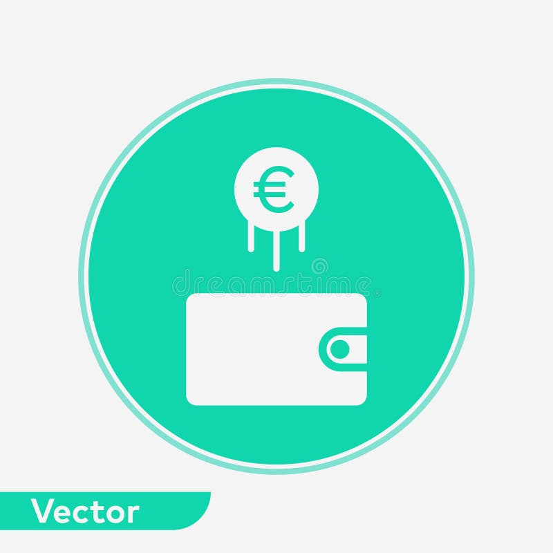 Wallet Vector Icon Sign Symbol Stock Vector - Illustration of dollar ...