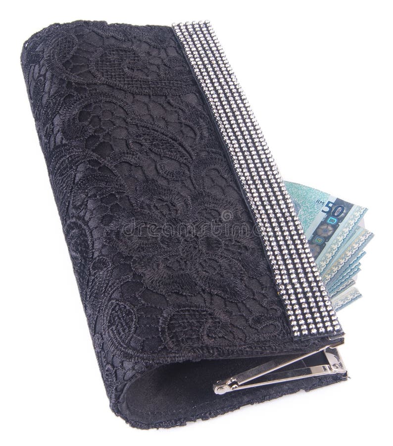 Wallet. Woman Wallet with Money on a Background Stock Photo - Image of ...