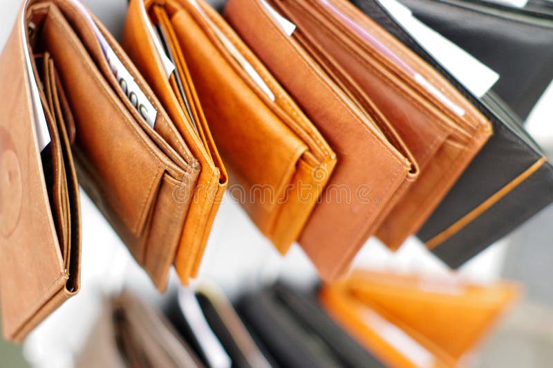 Wallets display stock photo. Image of bank, banknote - 28155312