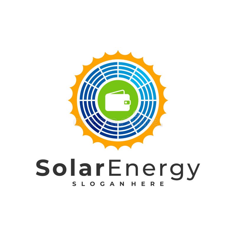 Wallets Solar Logo Vector Template, Creative Solar Panel Energy Logo ...