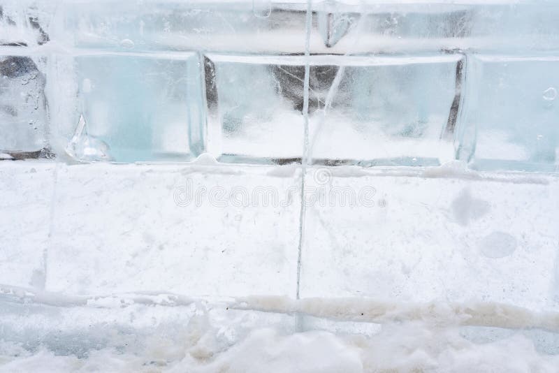 Walling Out of Ice Bricks. Winter Ice Texture Stock Photo - Image of ...