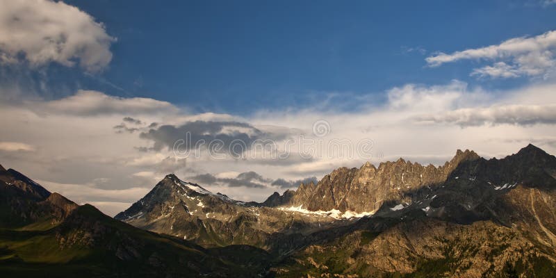 Wallis Alps stock photo. Image of sunset, peak, summer - 16357006