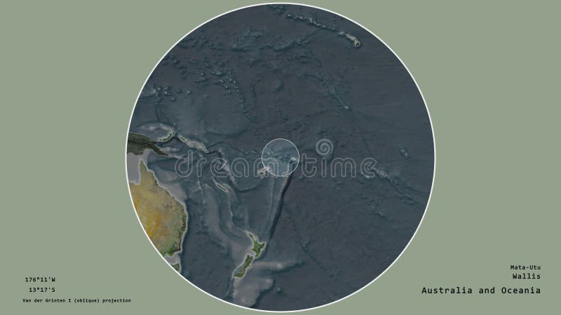 Wallis - Satellite. Localized Stock Illustration - Illustration of ...