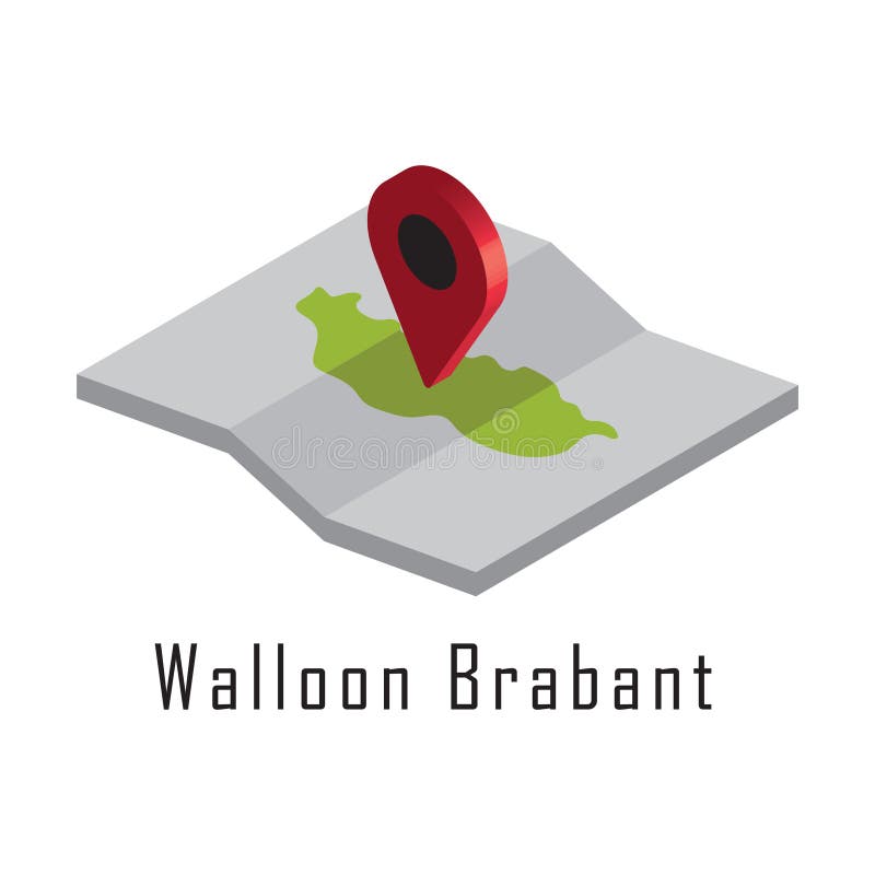 Walloon Brabant Flag Waving Vector Illustration on White Background ...