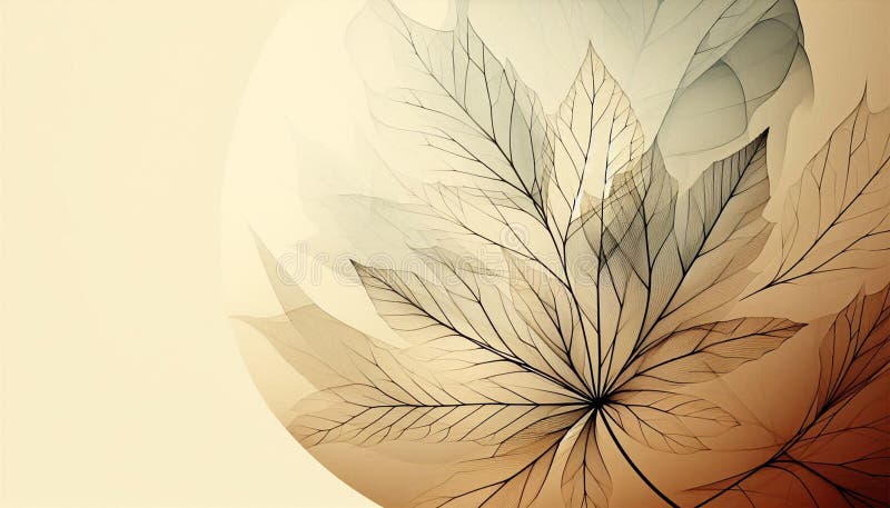 Wallpaper with Abstract Leaves in Delicate Colors Stock Illustration ...
