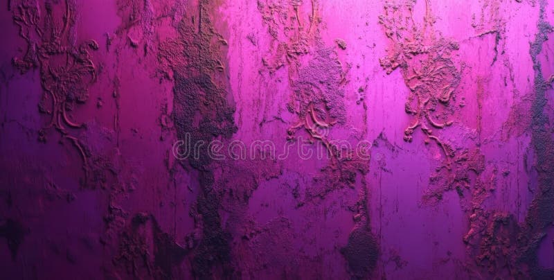 Wallpaper Adorned with Purple Flowers Set Against a Monotone Purple ...