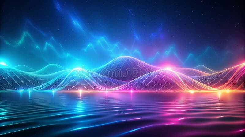Wallpaper for Android Luminous Lagoon Gradient Wave Melody Generative ...
