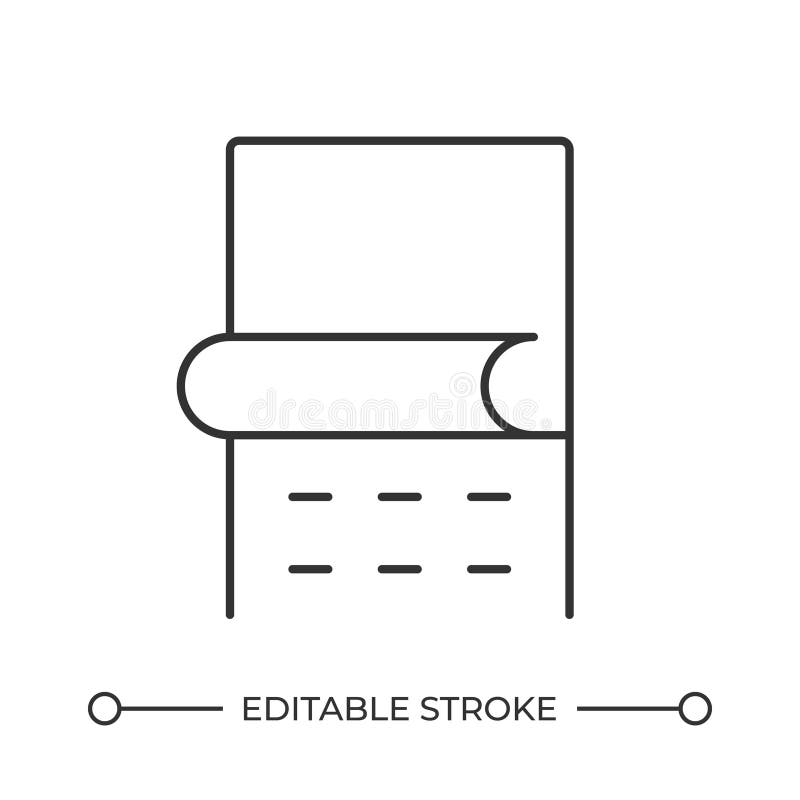 Wallpaper Applying Process Line Icon Stock Illustration - Illustration ...
