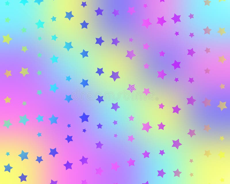 Wallpaper Background Multicolored Stars on a Multicolored Blurred ...