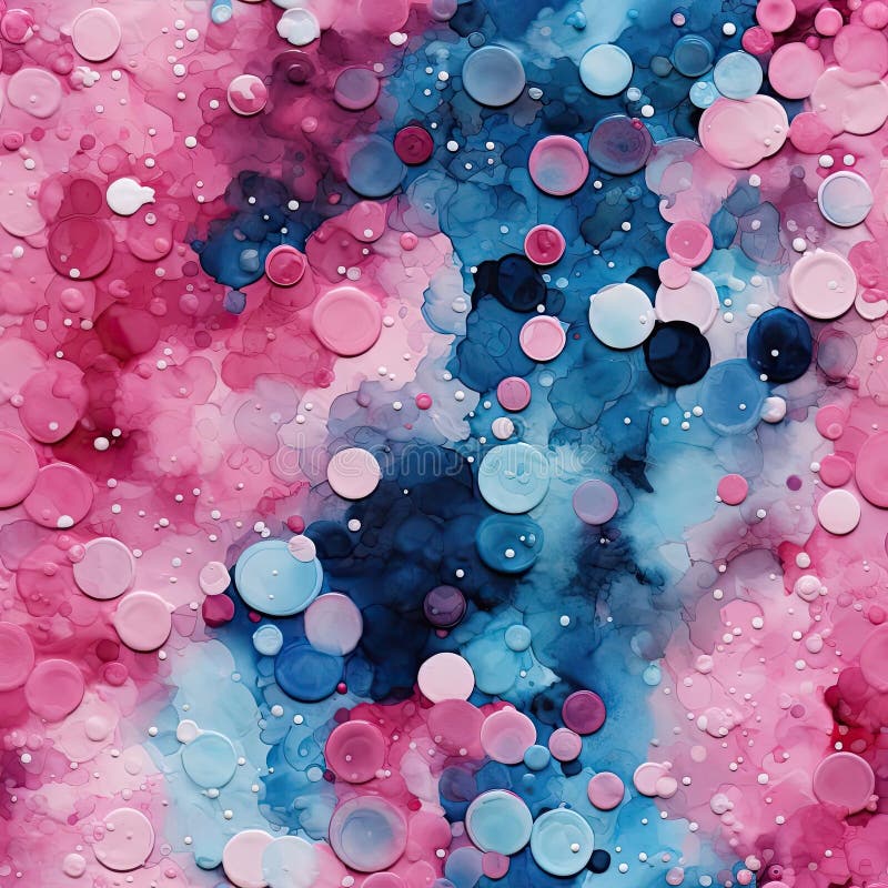Wallpaper Background with Pink and Blue Paint Dots (tiled) Stock ...