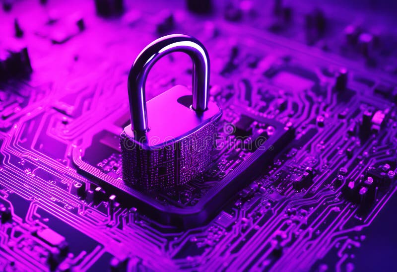 Wallpaper Background Space Datum Created Purple Ai Padlock Neon ...