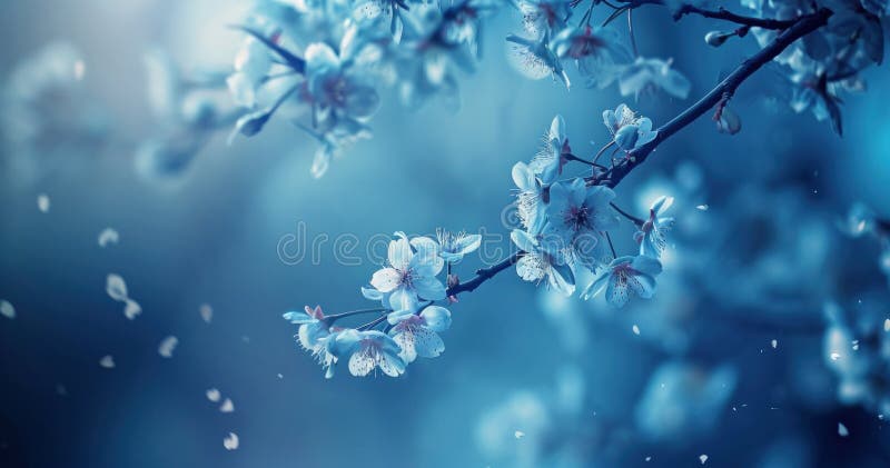 Wallpaper of Blossoming Cherry Trees the New Wallpapers with Blue ...