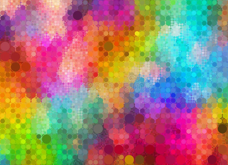 Wallpaper from Bright Mixed Multicolored Rounds Stock Illustration ...