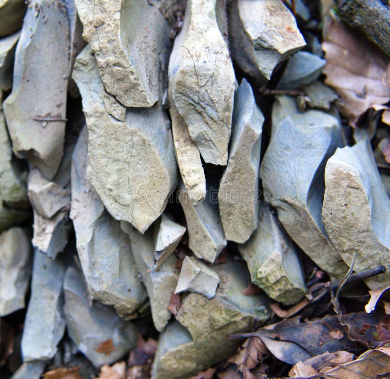 Broken Natural Stones Forming a Sculpture in the Forest Stock Image ...