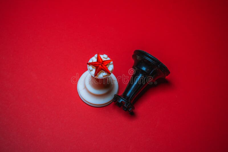 Wallpaper Chess on the Red Background Stock Photo - Image of paper ...