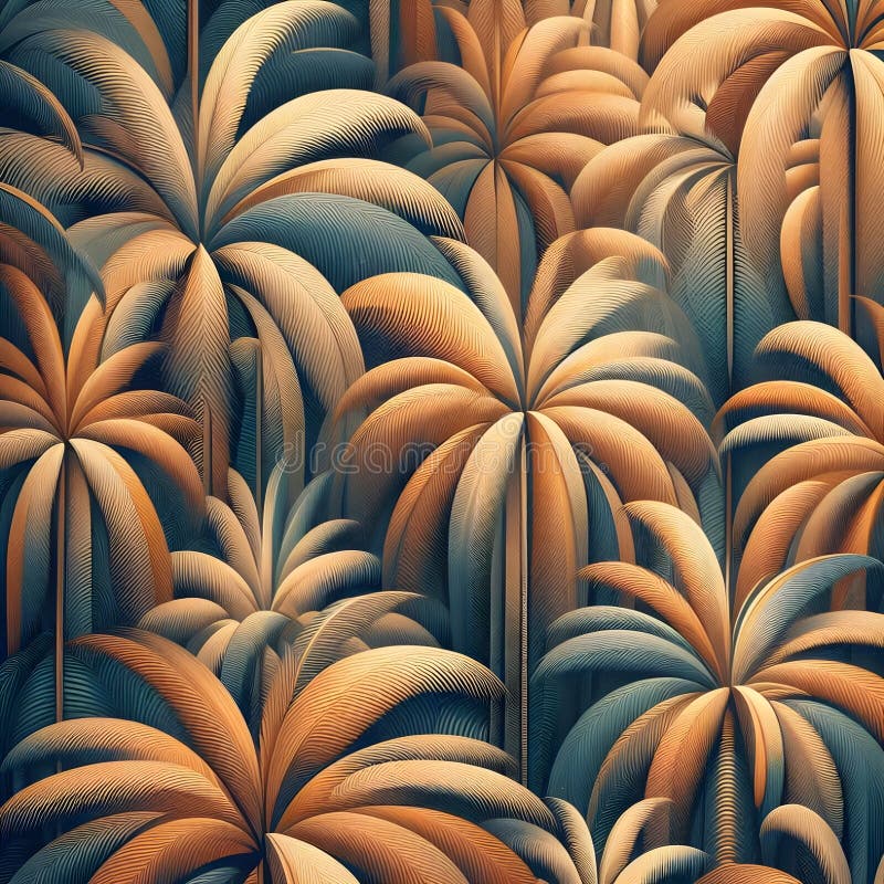 Wallpaper Classic Tree Palm Pattern Seamless Ai Generator Stock Photo ...