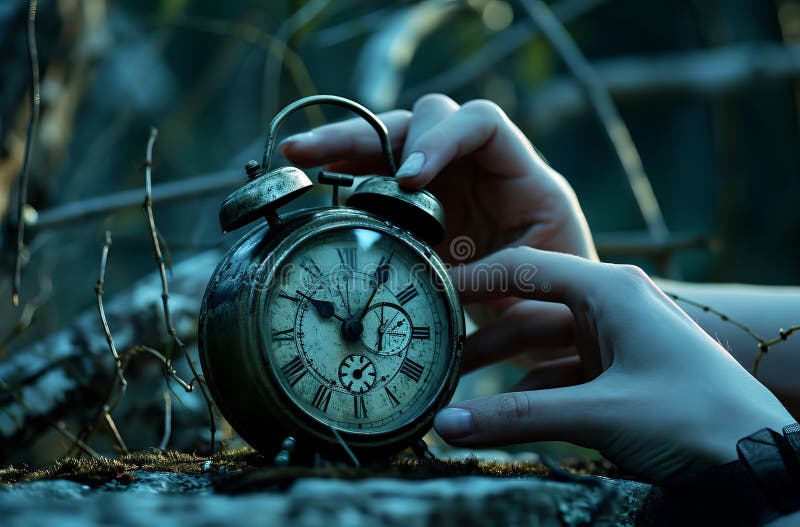 Wallpaper of Clock and Rings, Generative AI Stock Illustration ...