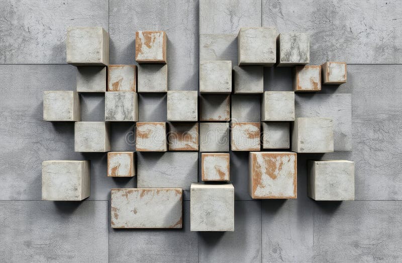 A Wallpaper of Concrete Blocks Background at 8-12-2024 Stock ...