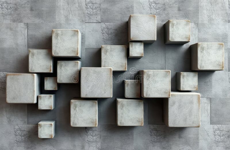 A Wallpaper of Concrete Blocks Background at 8-12-2024 Stock ...