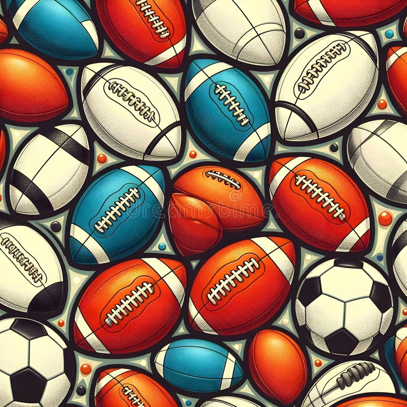 Football Pattern Stock Illustrations – 58,492 Football Pattern Stock ...