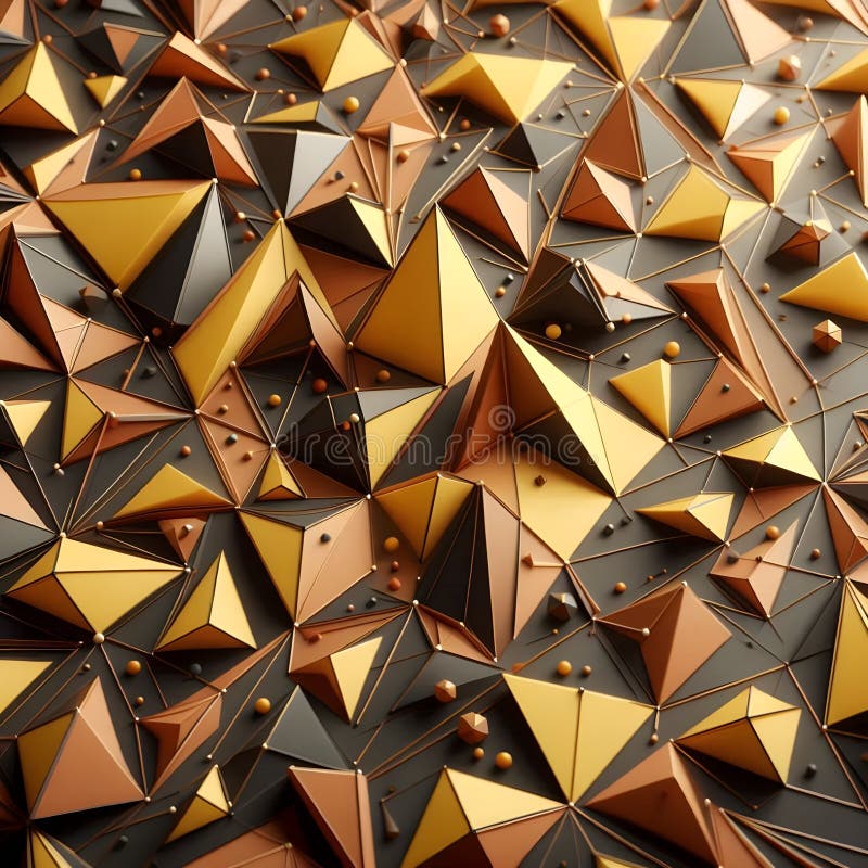 Wallpaper 3d Classic Geometric Triangles Pattern Ai Generator Stock ...