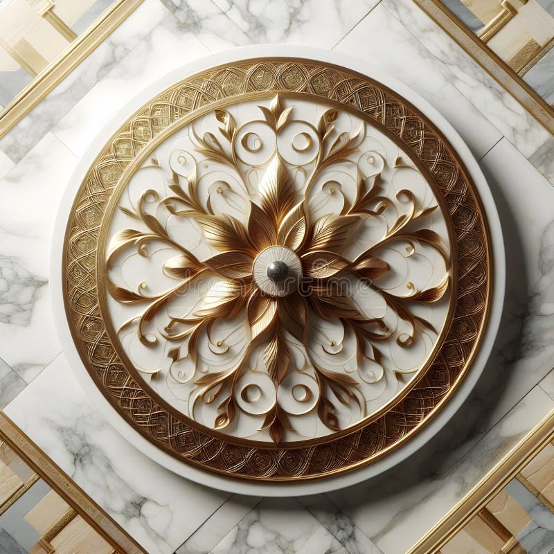 Wallpaper 3d Classic Marble Painting Ceiling Ai Generator Stock ...