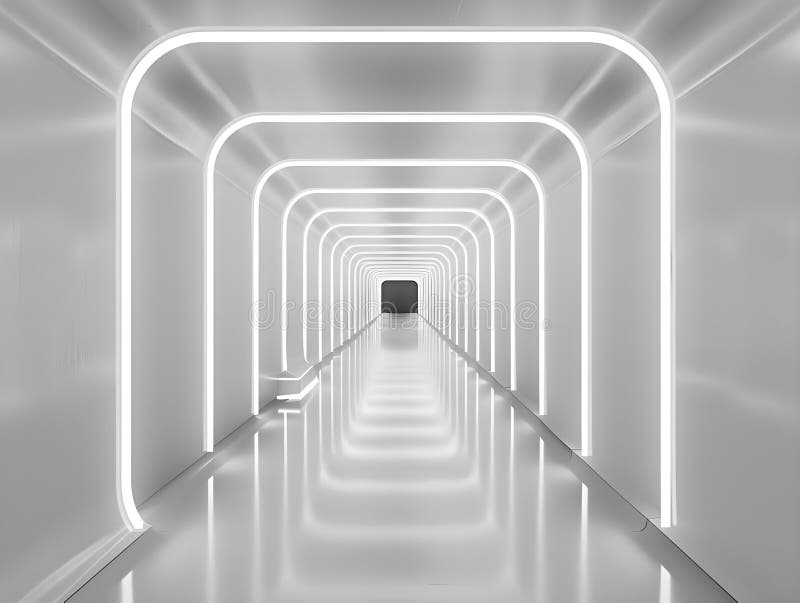 Wallpaper 3d Classic Tunnel Lights Stock Illustration - Illustration of ...