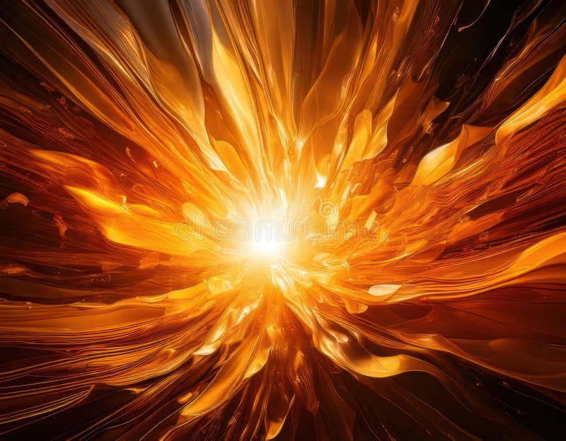 Wallpaper of a Dance of Golden Light and Swirling Energy Stock ...