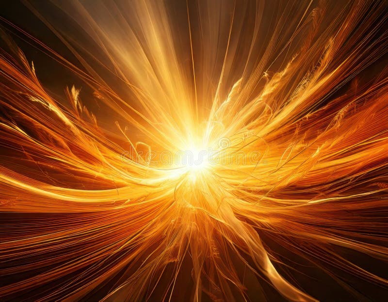 Wallpaper of a Dance of Golden Light and Swirling Energy Stock ...