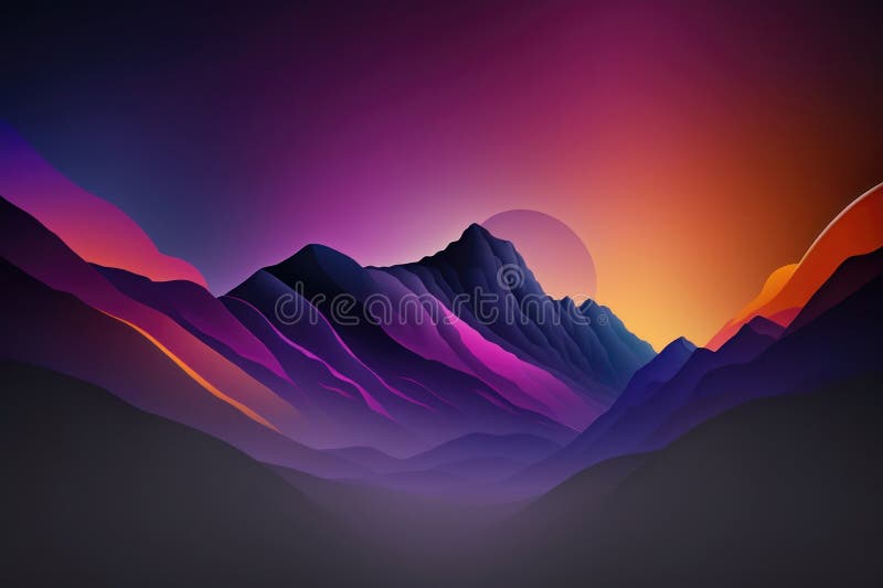Wallpaper with Dark Dramatic Gradient Colors. AI Generation Stock Photo ...