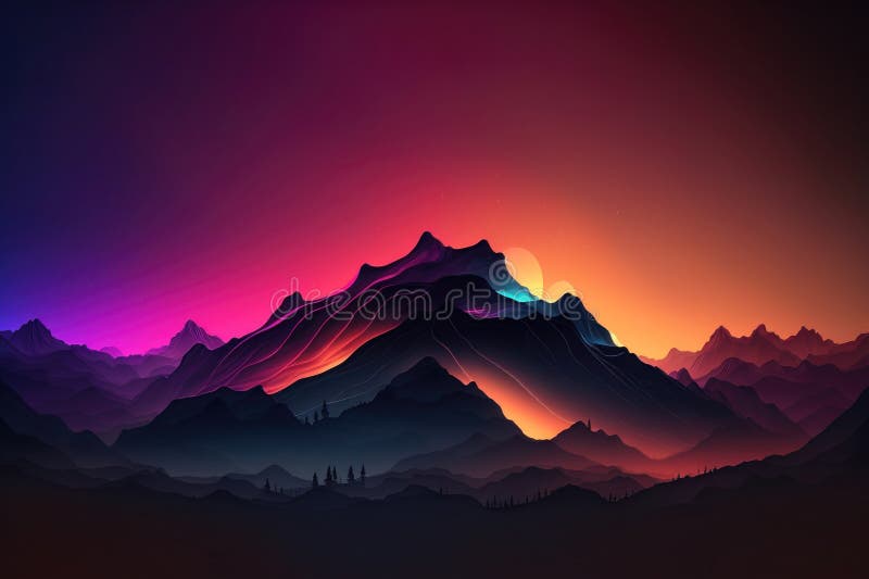 Wallpaper with Dark Dramatic Gradient Colors. AI Generation Stock ...
