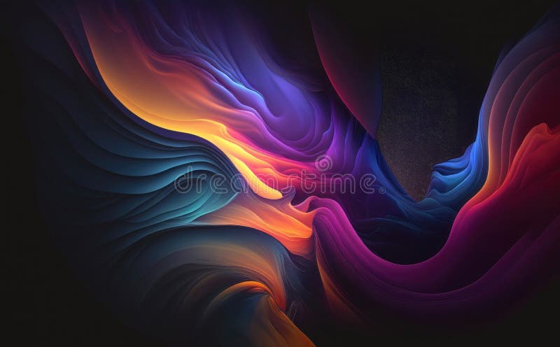 Wallpaper with Dark Dramatic Gradient Colors. AI Generation Stock ...